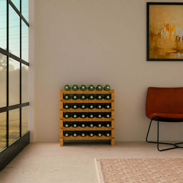 100 Bottle Modular Wine Rack Kit (10 Bottles Wide X 10 Bottles High ...